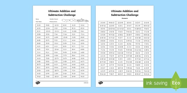 KS1 Ultimate Addition and Subtraction Challenge | Twinkl