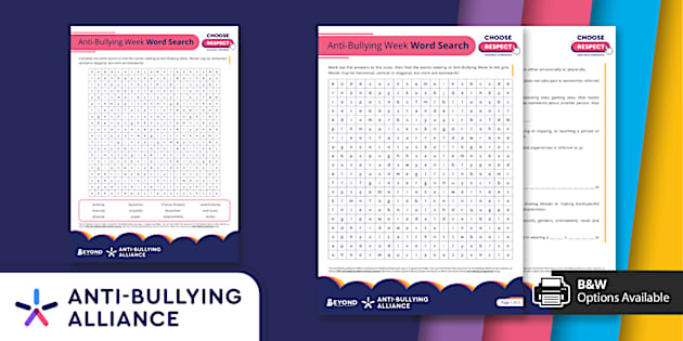FREE! - Anti-Bullying Week Word Search | Anti-Bullying Week | Beyond