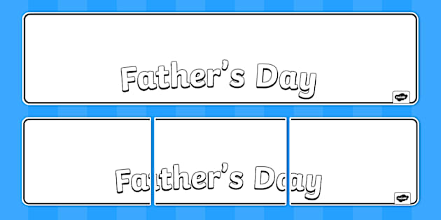 * NEW * KS1 Father's Day Collaborative Drawing Display Banner