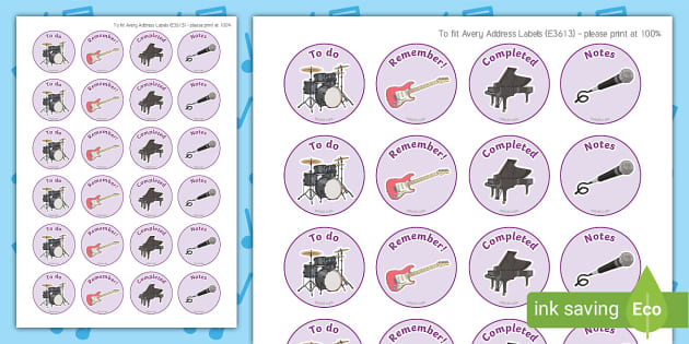 Music-Themed Planner Stickers (teacher made) - Twinkl