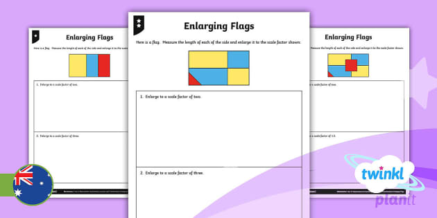 Year 5 Location and Transformation: Enlarging Flags Home Learning Tasks