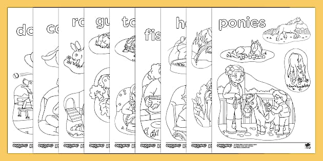 Originals First Words Picture and Word Colouring Pages: Pets