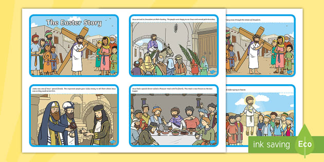 EYFS Easter Story Sequencing Shortened Cards