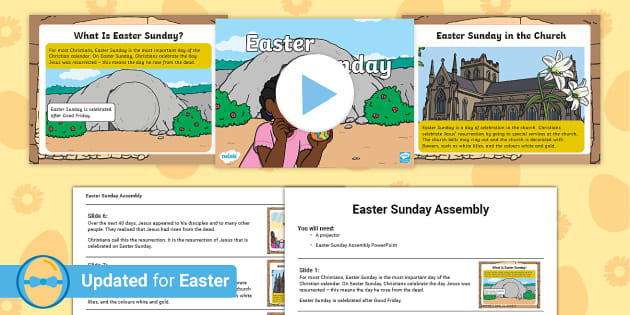 KS1 Easter Sunday Assembly Pack (teacher made) - Twinkl