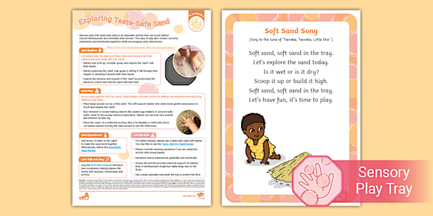 Babies Taste-Safe Sand Play Tray Activity | EYFS | Twinkl