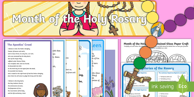 Month of the Holy Rosary Large Class Display Pack - Twinkl