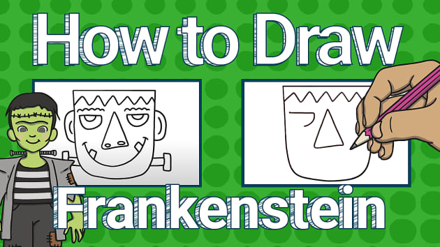 How to Draw Frankenstein's Monster | Twinkl Kid's TV