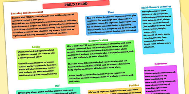 What are Profound and Multiple Learning Disabilities? (PMLD) What are Profound and Multiple Learning Disabilities? (PMLD)