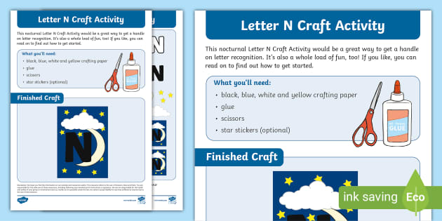 FREE! - Letter N Craft Activity