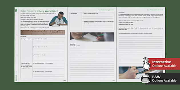 Ratio Problem Solving Worksheet (teacher made) - Twinkl Ratio Problem Solving Worksheet (teacher made) - Twinkl