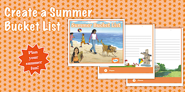 Create a Summer Bucket List Flipbook Template