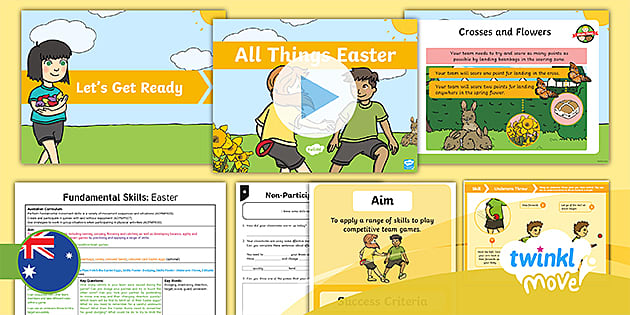 Move PE Year 1 & 2 Fundamental Skills: All Things Easter Lesson Pack