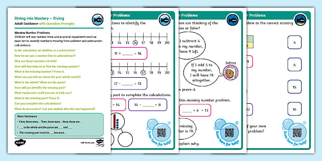 👉 Year 1 Diving into Mastery: Step 10 Missing Number Problems 👉 Year 1 Diving into Mastery: Step 10 Missing Number Problems