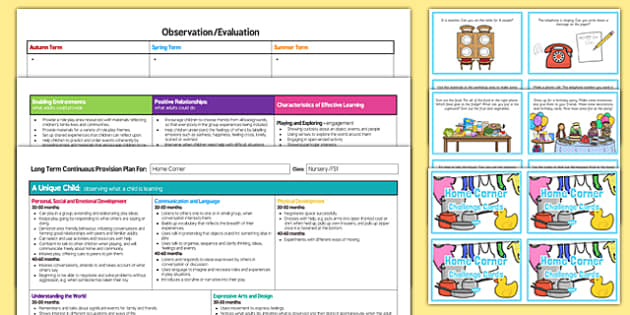 Home Corner Editable Continuous Provision Plan and Challenge Cards Pack Home Corner Editable Continuous Provision Plan and Challenge Cards Pack