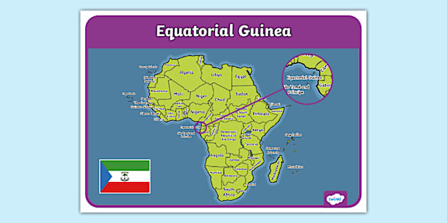 Equatorial Guinea Africa Map Display Poster (Teacher-Made)