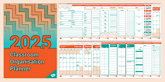 2025 NZ Classroom Organisation Planner and Calendar - Twinkl