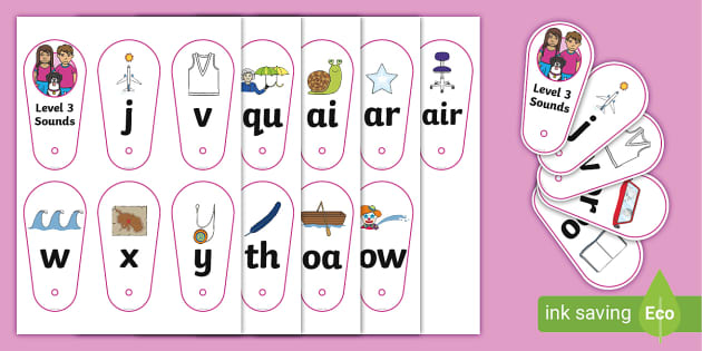 Twinkl Phonics Level 3 Phoneme Fans with Mnemonics - Twinkl