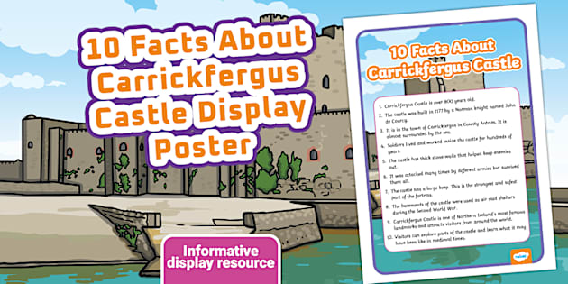 * NEW * 10 Facts About Carrickfergus Castle Display Poster