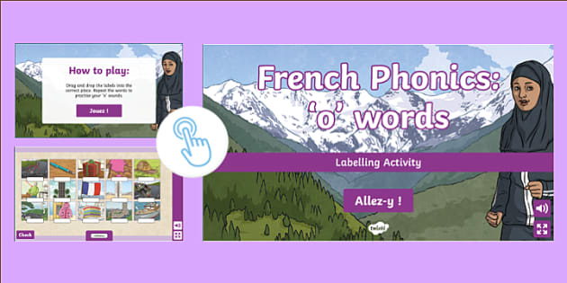 👉 French Phonics: 'o' words Interactive Labelling Activity