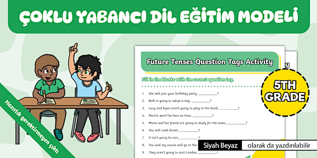 Future Tenses Question Tags Activity-Twinkl