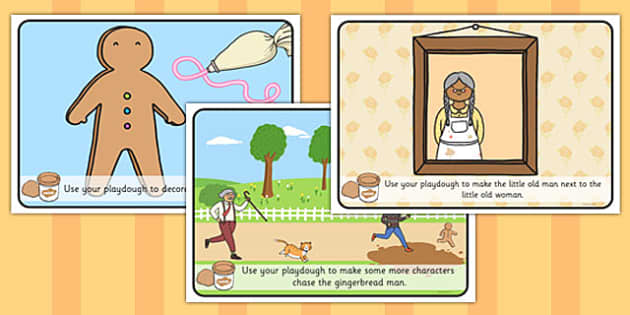 The Gingerbread Man Basic Playdough Mats (teacher made)