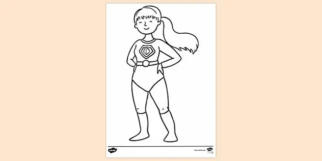 Superhero Girl Drawing
