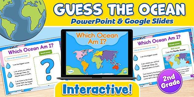 Which Ocean Am I? Guess the Ocean Geography Game PPT & Slides