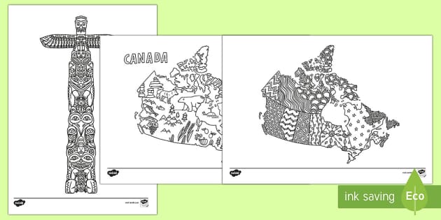 Canada Mindfulness Colouring Pages (teacher made) - Twinkl