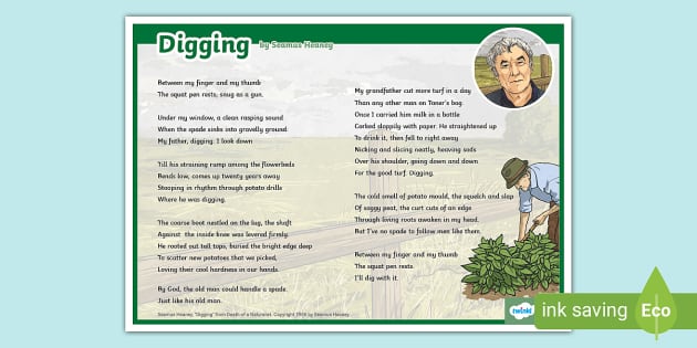 'Digging' by Seamus Heaney (Display Poster) (teacher made)