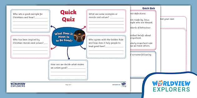 RE: Exploring Morals and Values:LKS2 Quick Quiz & Reflection