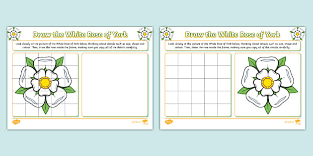Draw the White Rose of York Worksheet (teacher made)