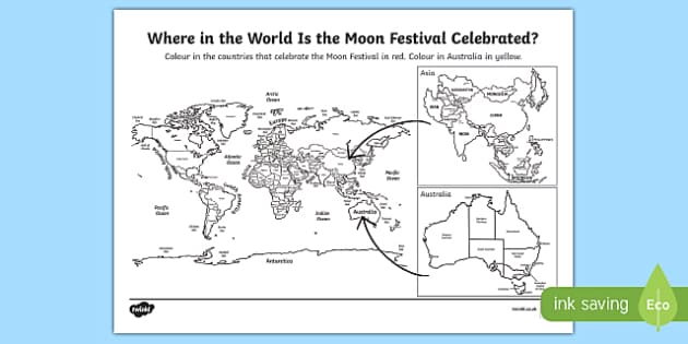 Moon Festival Colouring Pages - Twinkl