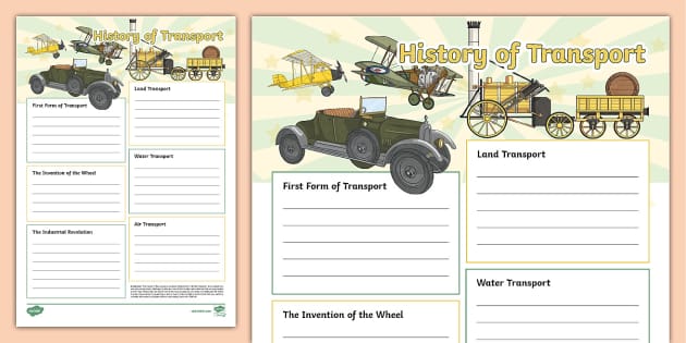 History of Transport Fact File Template (teacher made)