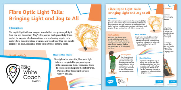 FREE! - Big White Coach: Fibre Optic Light Tails KS2