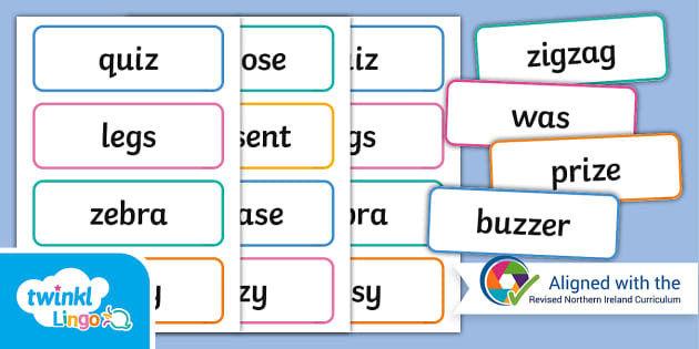 Linguistic Phonics Stage 5/6 Phase 3b 'z' Sound Word Cards