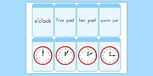 Telling The Time Matching Flashcards Teacher Made Twinkl
