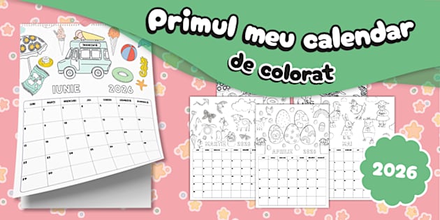 Anul Nou 2026 – Primul meu calendar de colorat