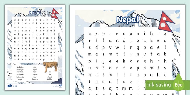 KS2 Nepal Word Search (teacher made) - Twinkl