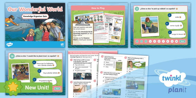 👉 Spanish: Our Wonderful World: Knowledge Organiser Quiz Pack