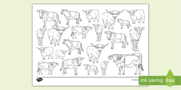 Cow Doodle Colouring Page (teacher made) - Twinkl