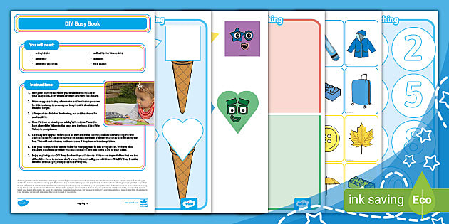 DIY Busy Book (teacher made) - Twinkl