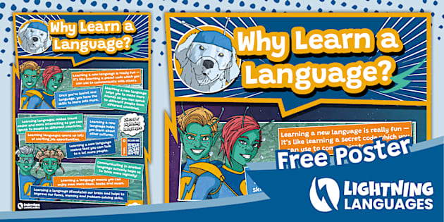 👉 Lightning Languages | Why Learn a Language? FREE Display Poster