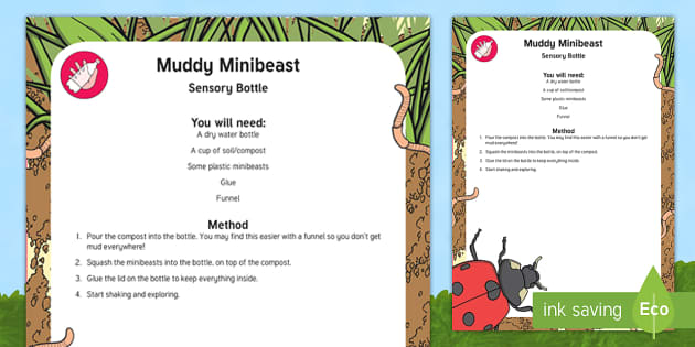 Muddy Minibeast Sensory Bottle (teacher made) - Twinkl