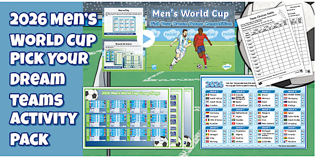 The 2026 Men's World Cup Pick Your Dream Teams Activity Pack