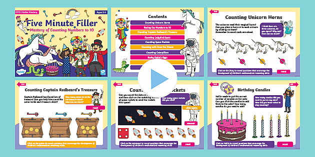 EYFS Five Minute Filler Counting PowerPoint (Ages 3-4) EYFS Five Minute Filler Counting PowerPoint (Ages 3-4)