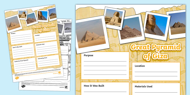 Great Pyramid of Giza Fact File Template - Twinkl Great Pyramid of Giza Fact File Template - Twinkl