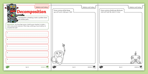 Grade 3 Robotics and Coding: Decomposition - Making a Robot Grade 3 Robotics and Coding: Decomposition - Making a Robot