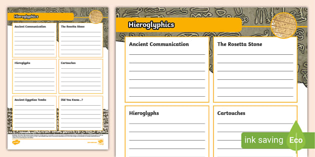 Hieroglyphics Fact File Template (l'enseignant a fait)