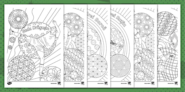 FREE! - Echipa de fotbal a României Euro 2024 – colorat mindfulness