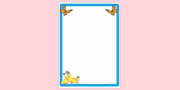 FREE! - Cute Spring Page Border | Page Borders | Twinkl Resources